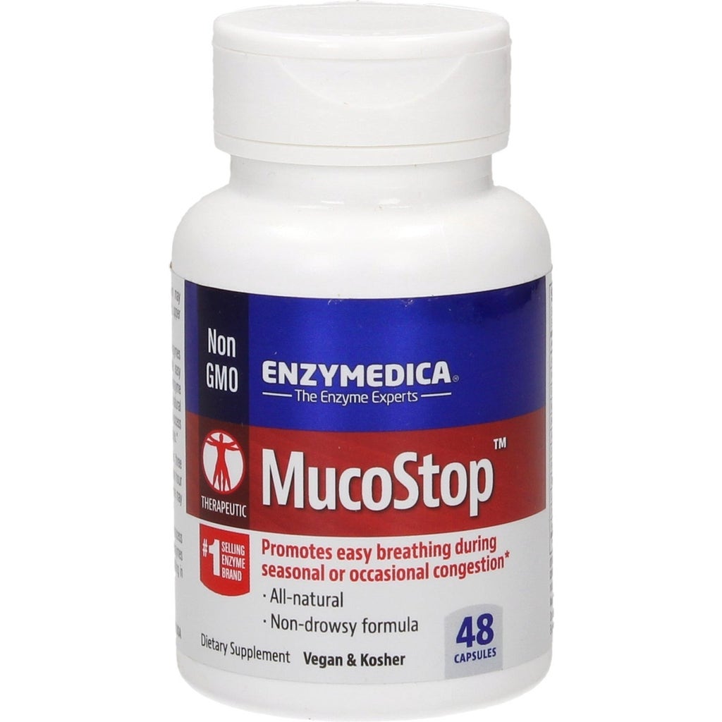 MucoStop, 48 Kapseln - Enzymedica - VitalAbo