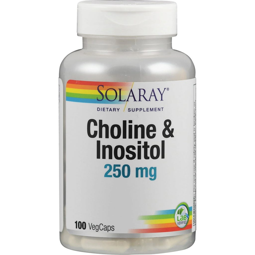 Cholin & Inositol Kapseln, 100 veg. Kapseln - Solaray - VitalAbo