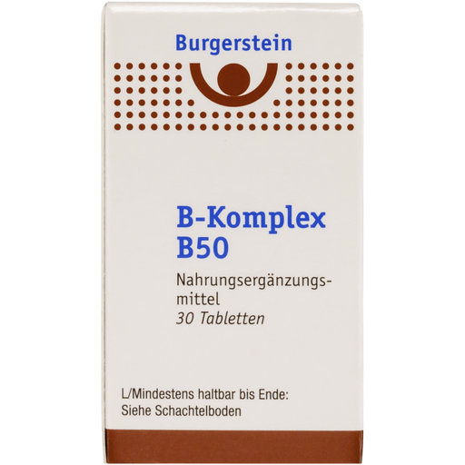 Complexe de Vitamines B B50, 30 comprimés - Burgerstein - Boutique en ...