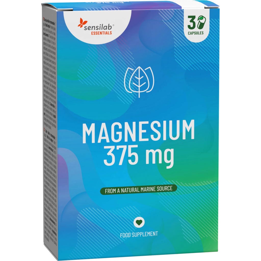 Essentials Magnesium 375 mg, 30 kaps - Sensilab - VitalAbo online shop