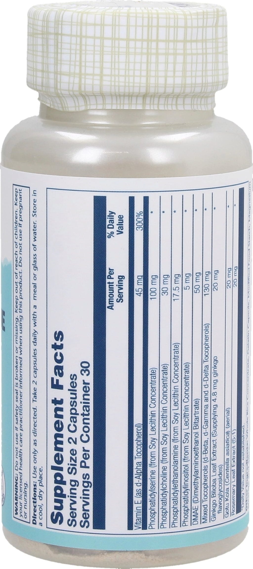 Fosfatidilserina Plus, 60 Cápsulas - Solaray - VitalAbo Portugal
