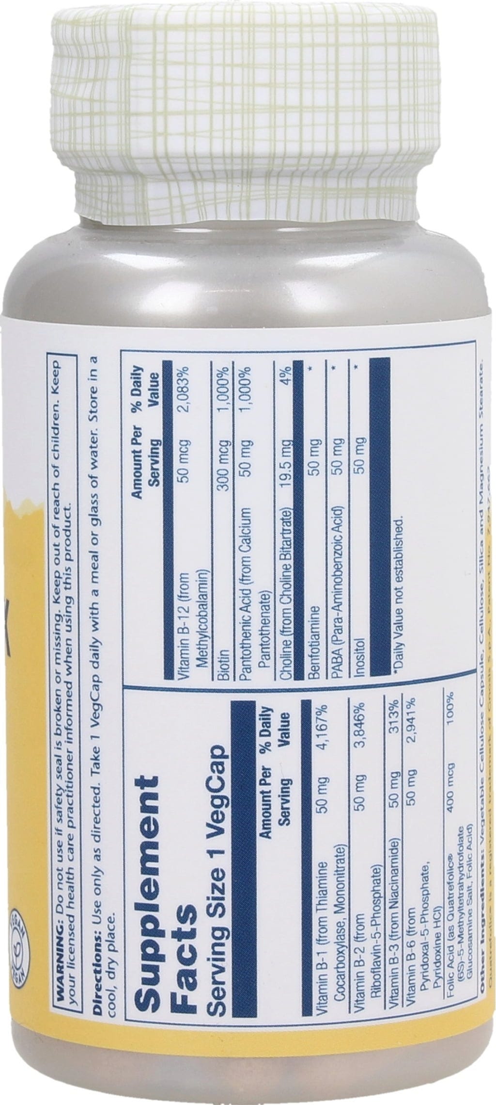 Methyl B-Complex 50, 60 Cápsulas vegetais - Solaray - VitalAbo Portugal